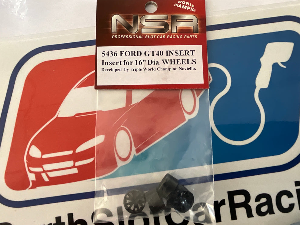 NSR 5436 FORD GT40 INSERT 16” Diameter RIMS – Perth Slot Car Racing